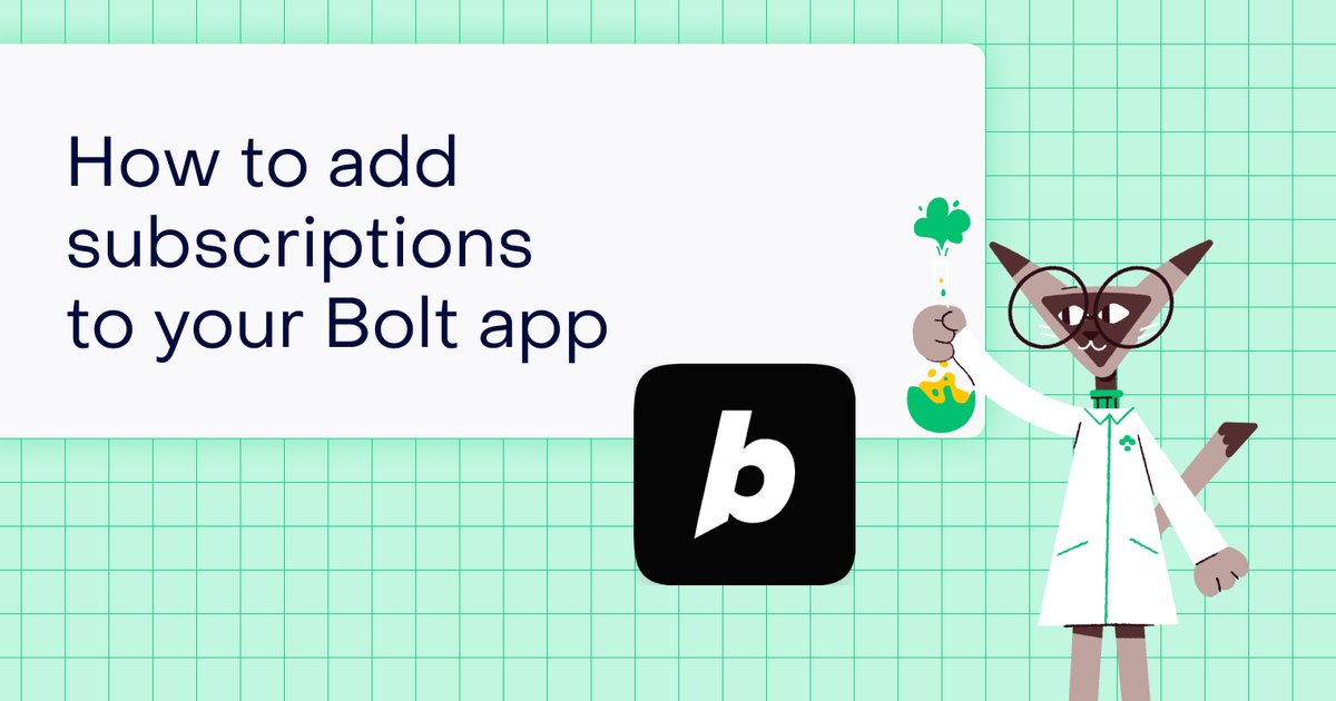 How to add subscriptions to a Bolt app